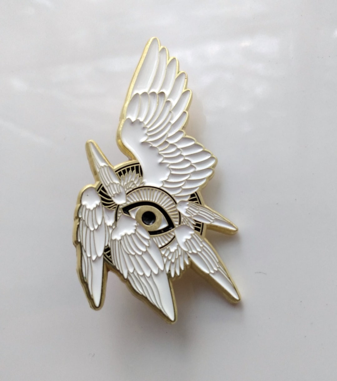 Asymmetric Winged Angel Enamel Pin - Etsy