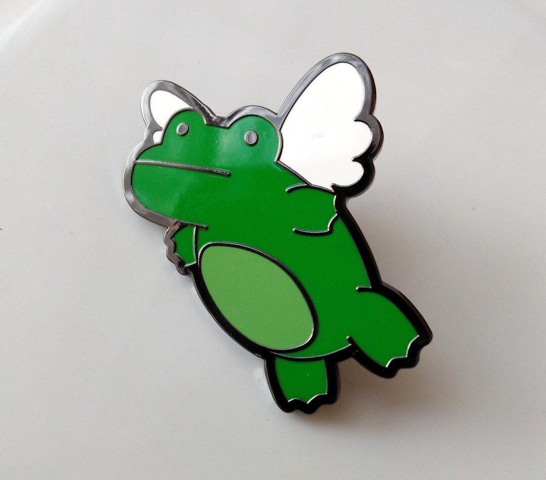 Flying Wing Frog Cute Enamel Pin - Etsy