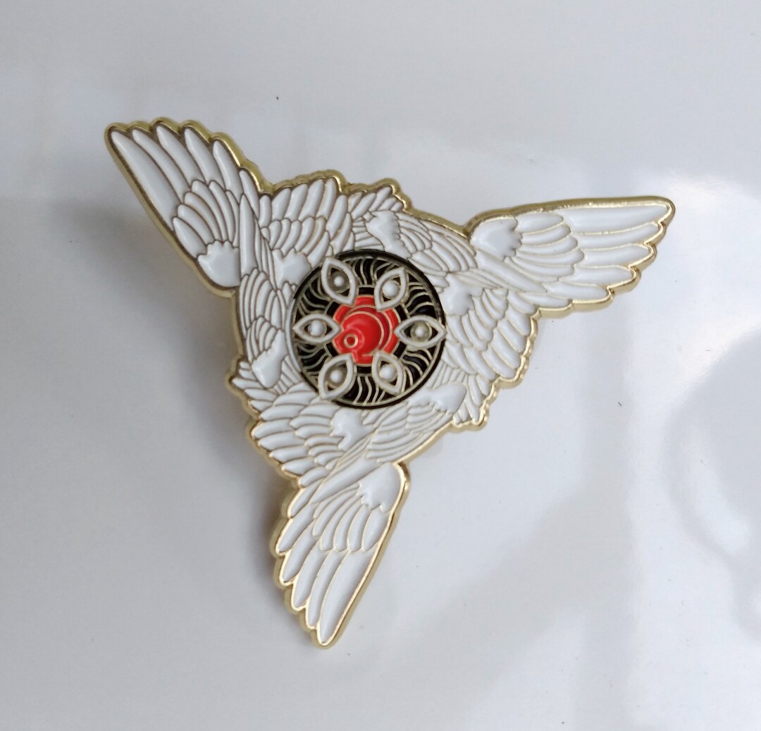 Tri-winged Angel Enamel Pin - Etsy