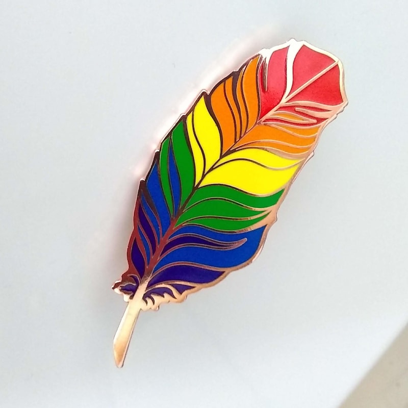 Feather Lapel Pin - Etsy