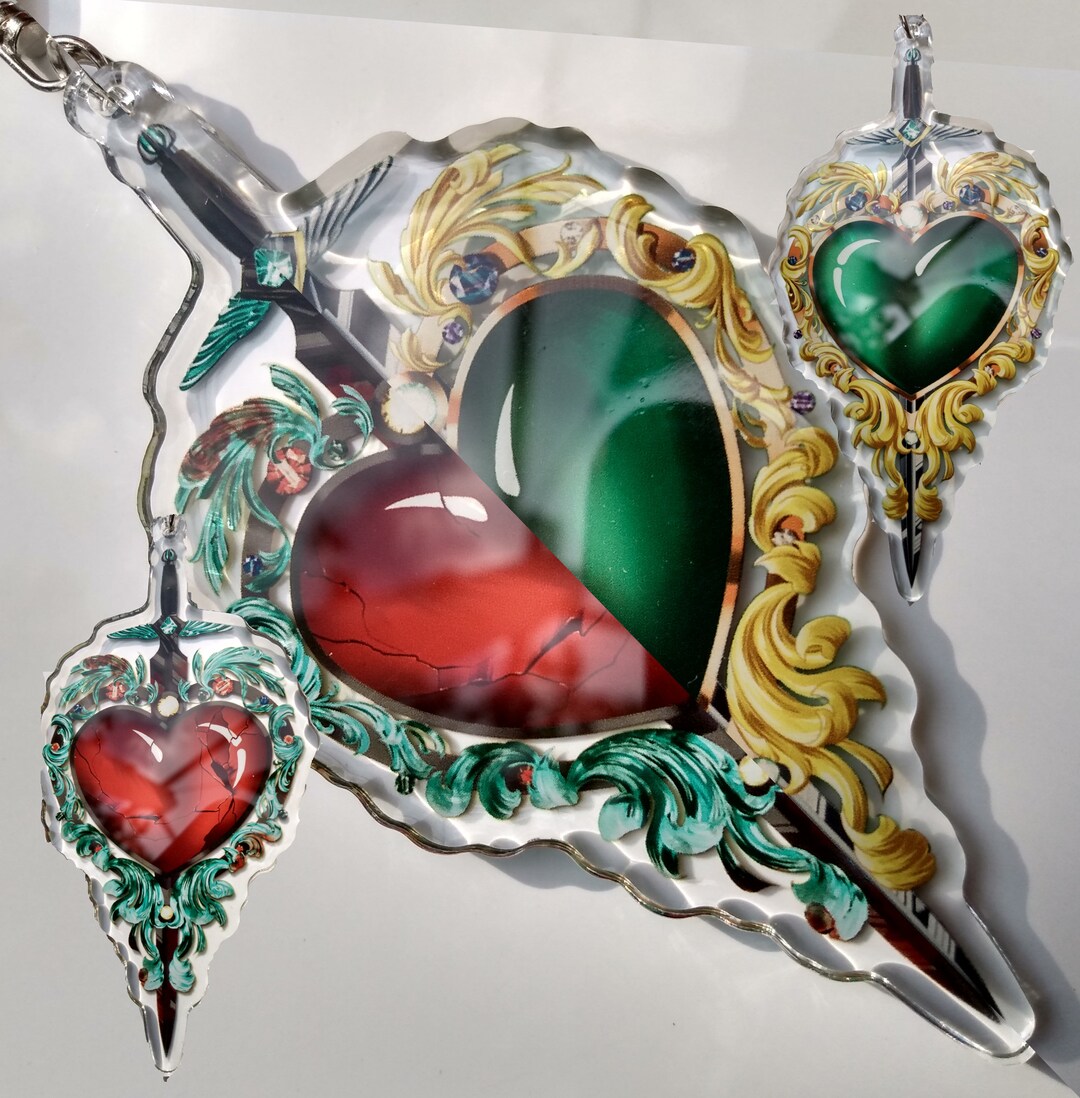 Heart and Sword Filigree Life Series MCYT SMP Keychain Double-sided - Etsy
