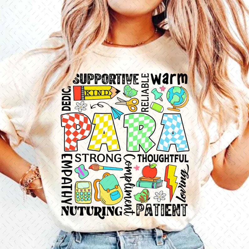 Para Appreciation Png, Back to School Png, Paraprofessional Sublimation ...