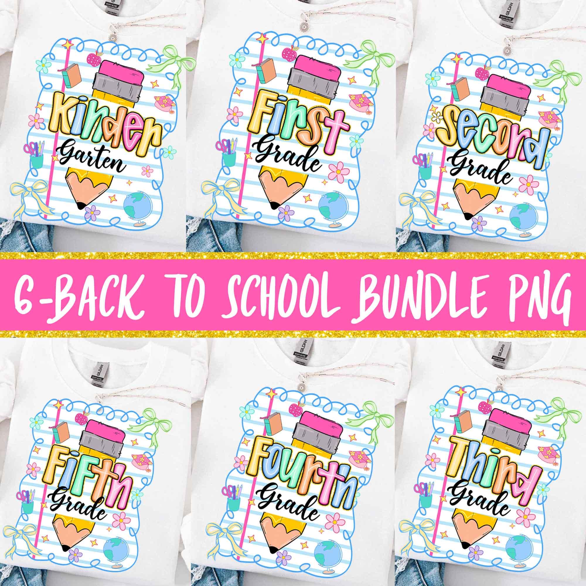 Back to School Bundle Png, Teacher Pencil First Day of School Shirt Png ...