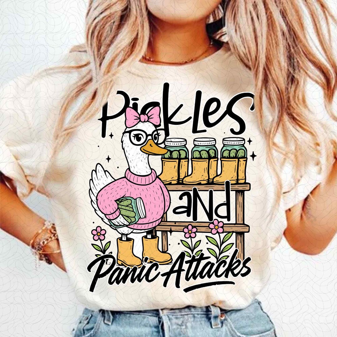 Pickles and Panic Attacks PNG, Funny Goose in Boots Png, Snarky ...