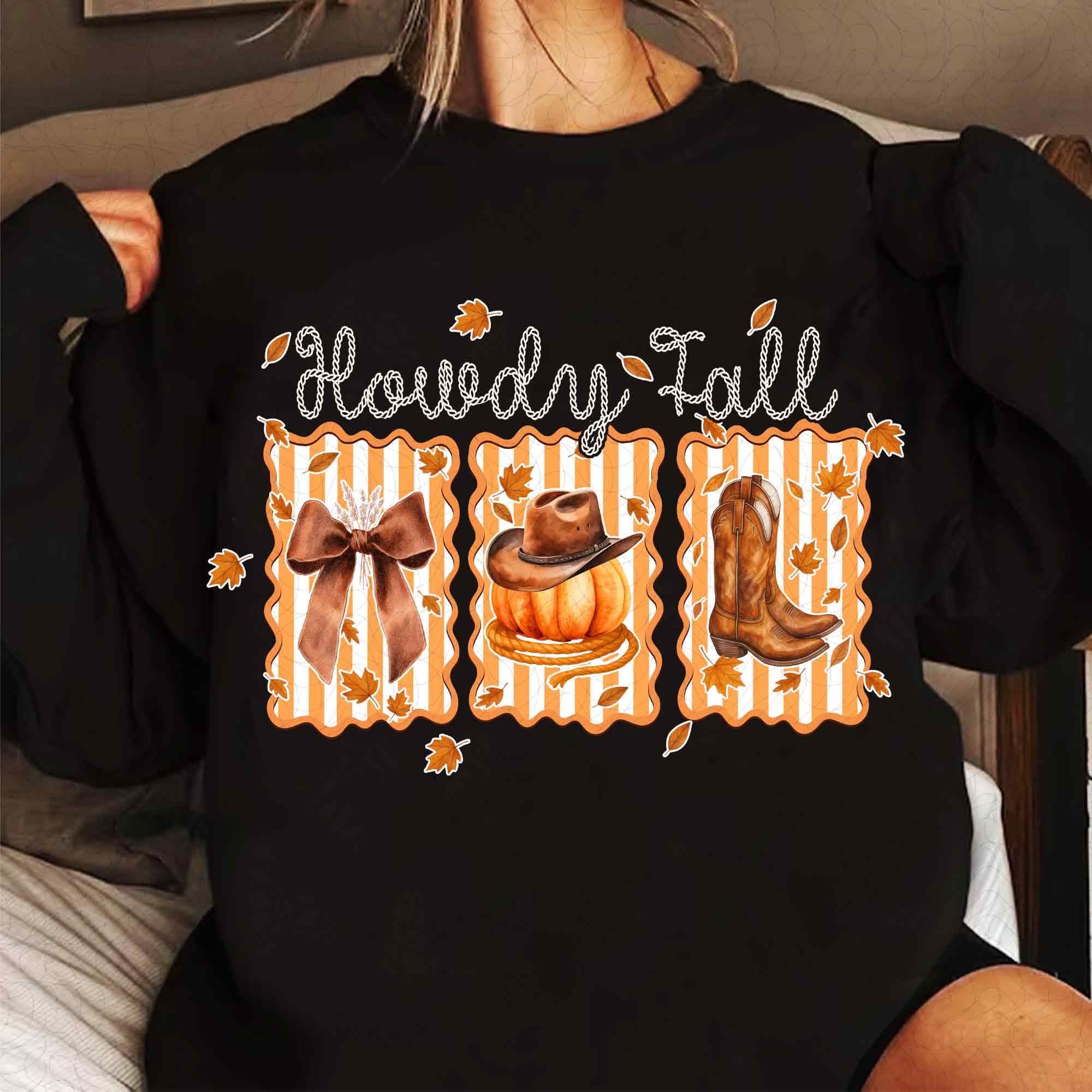 Retro Western Fall Png, Howdy Pumpkin Coquette Bow Png, It's Fall Y'all ...