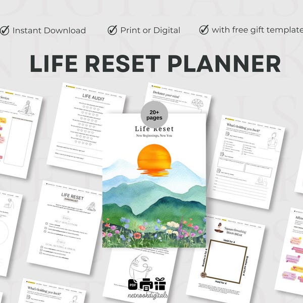 Reset Week Planner - Etsy UK