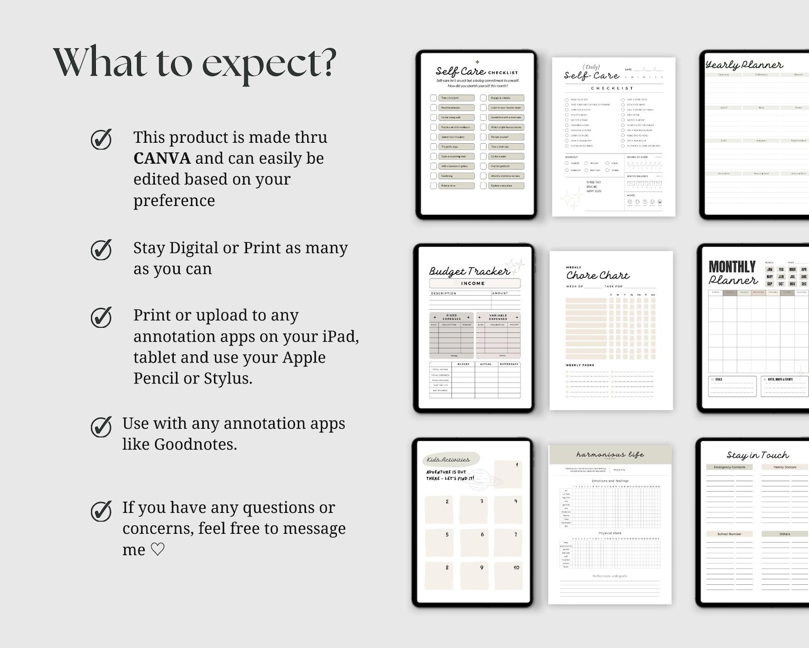 Digital Mom Planner, Mom Life Planner, Busy Mom, Digital Life Planner ...