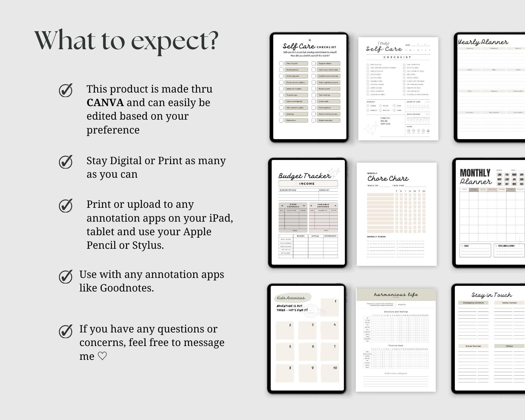 Digital Mom Planner, Mom Life Planner, Busy Mom, Digital Life Planner ...