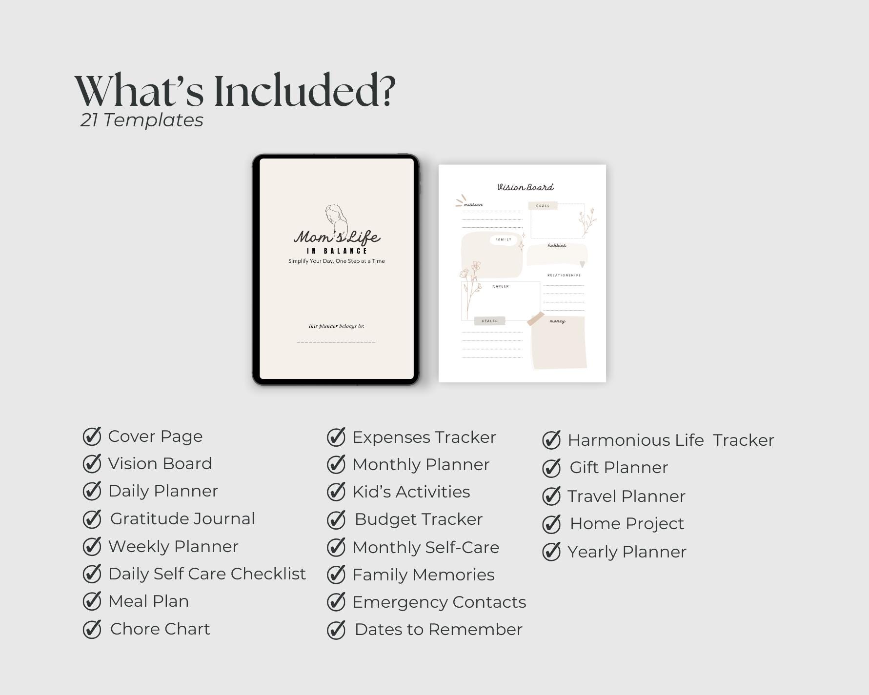 Digital Mom Planner, Mom Life Planner, Busy Mom, Digital Life Planner ...