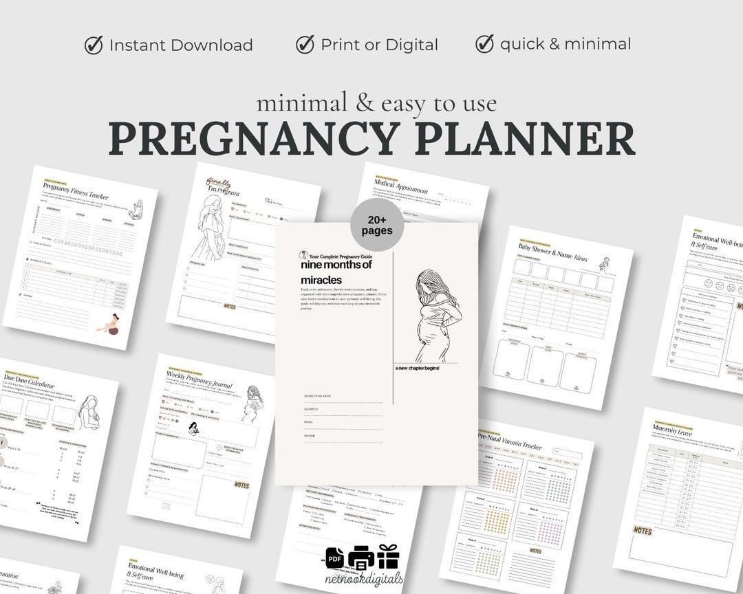 Pregnancy Planner Printable, Printable Pregnancy Journal, Expecting Mom ...
