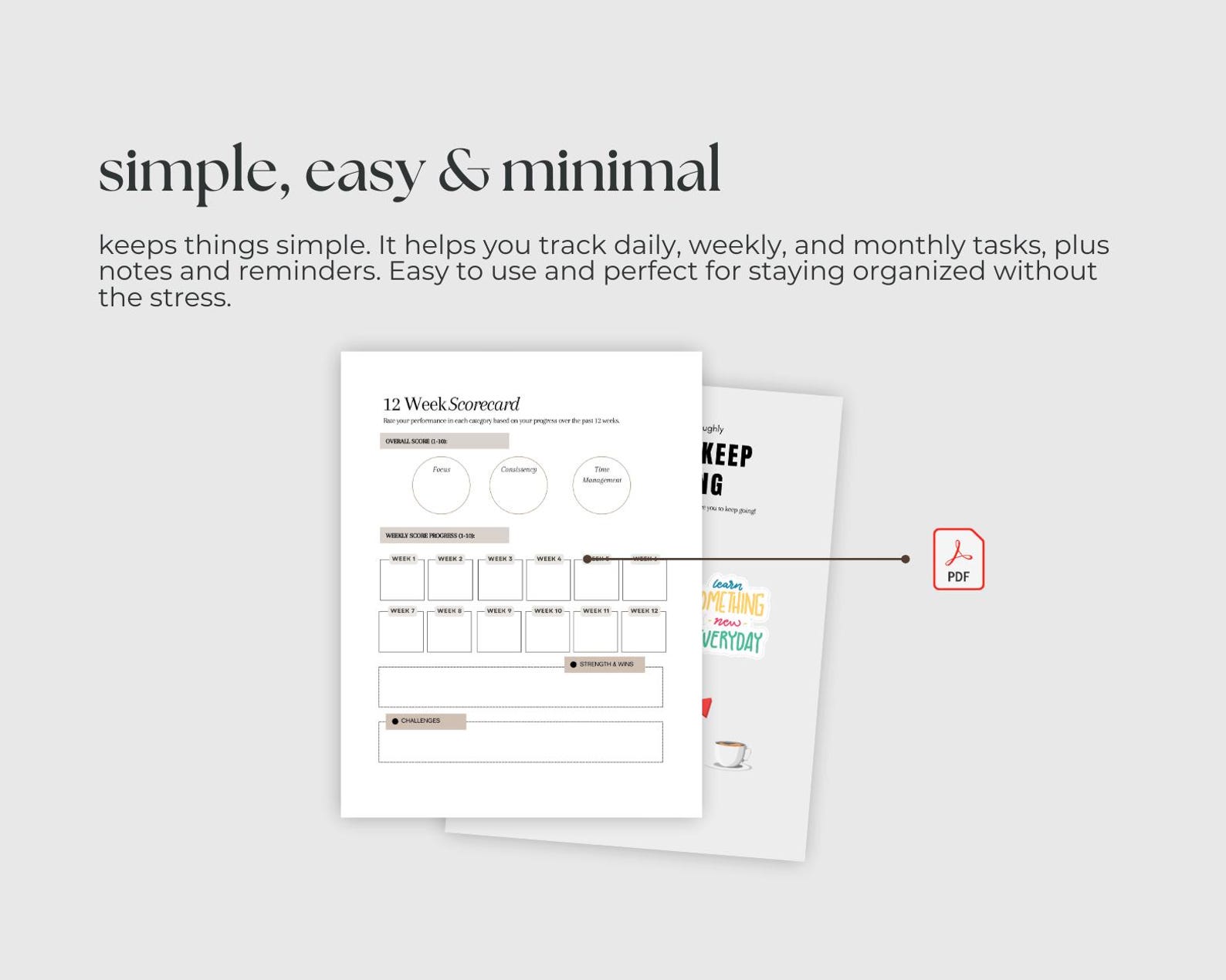 12 Week Year Planner Template Printable 90 Day Goal Planner Editable 12 ...