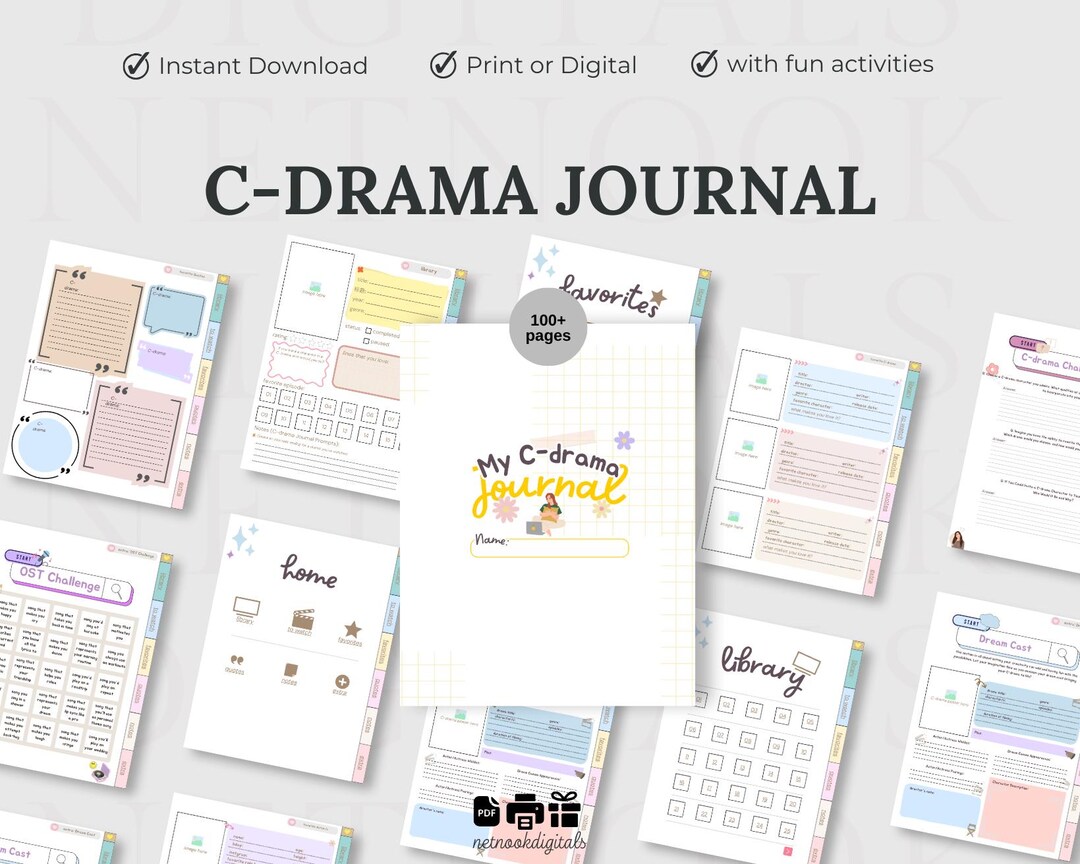 Digital C-drama Journal, C-drama Tracker, Chinese Drama Planner, Cdrama ...