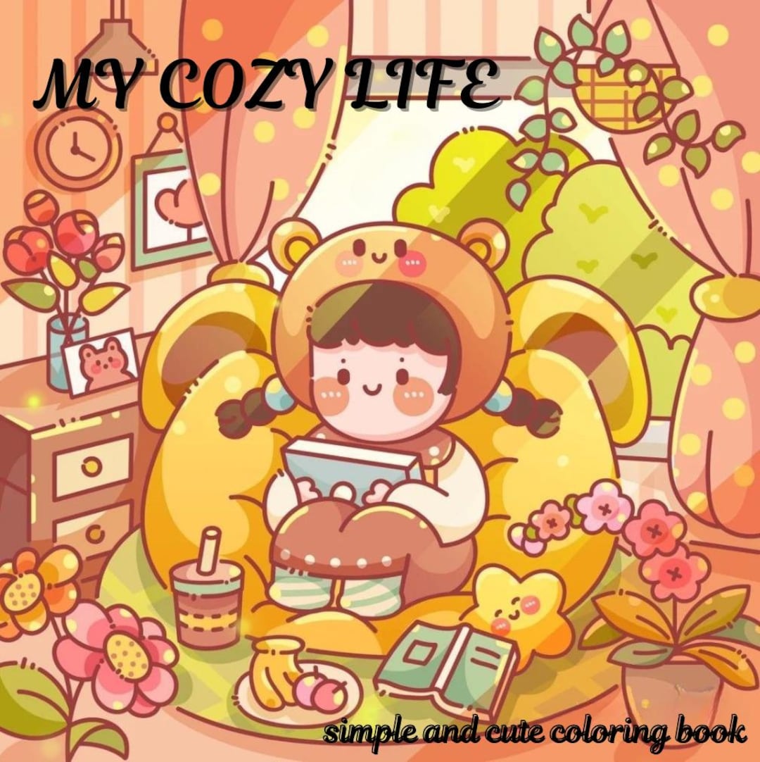 Cozy Coloring Book-bold and Easy Design-printable Coloring Pages for ...