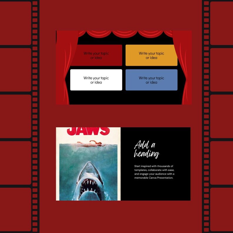 Editable Canva Movie Template | Custom Canva Movie Slide Template ...