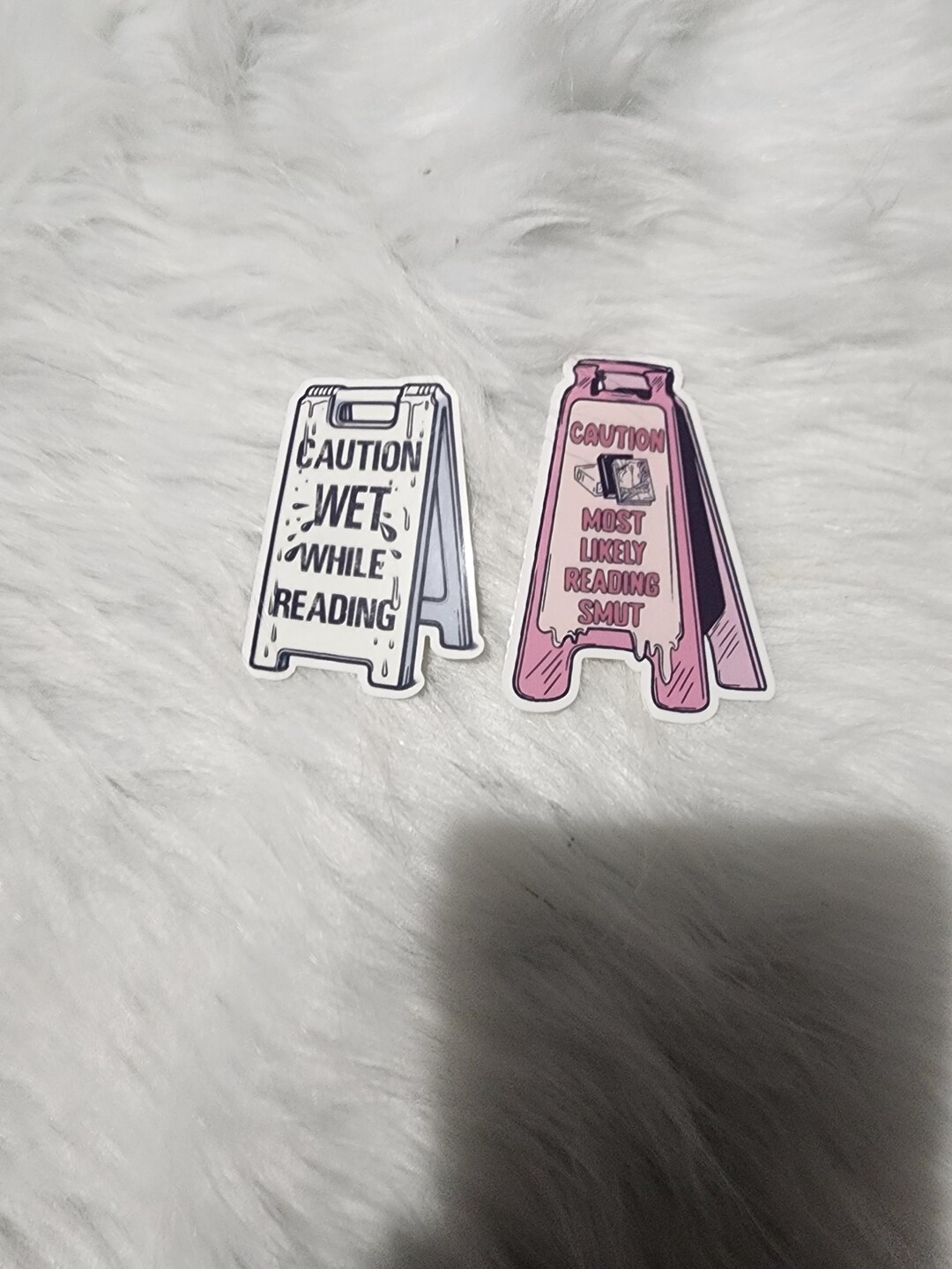 Caution Wet While Reading Vinyl Sticker | Waterproof | UV Resisstant ...