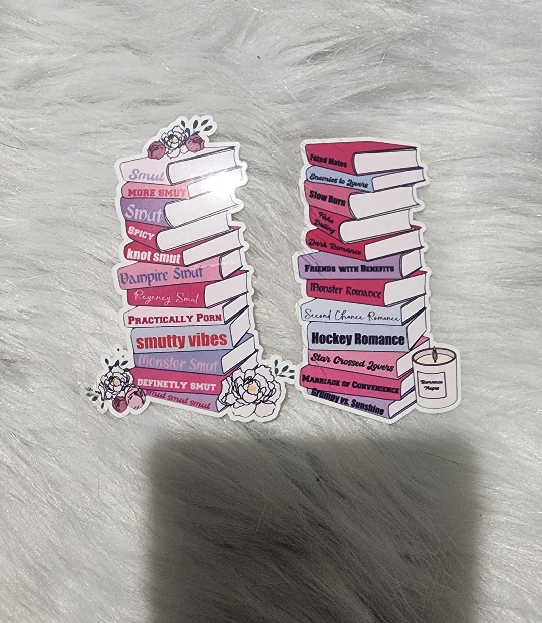 Romance Book Trope Stack Vinyl Sticker | Waterproof | UV Resisstant ...