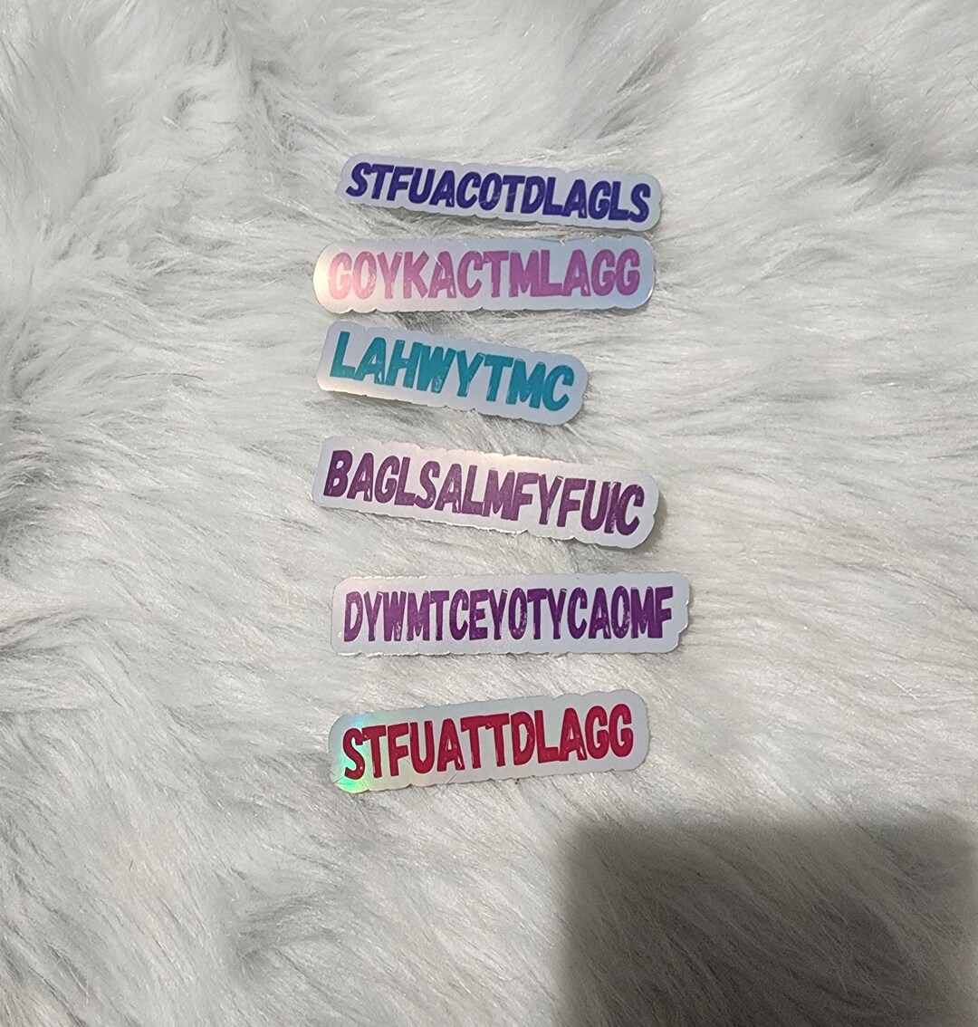 Holo Smut/book Acronym Vinyl Sticker | STFUATTDLAGG | Waterproof | UV ...