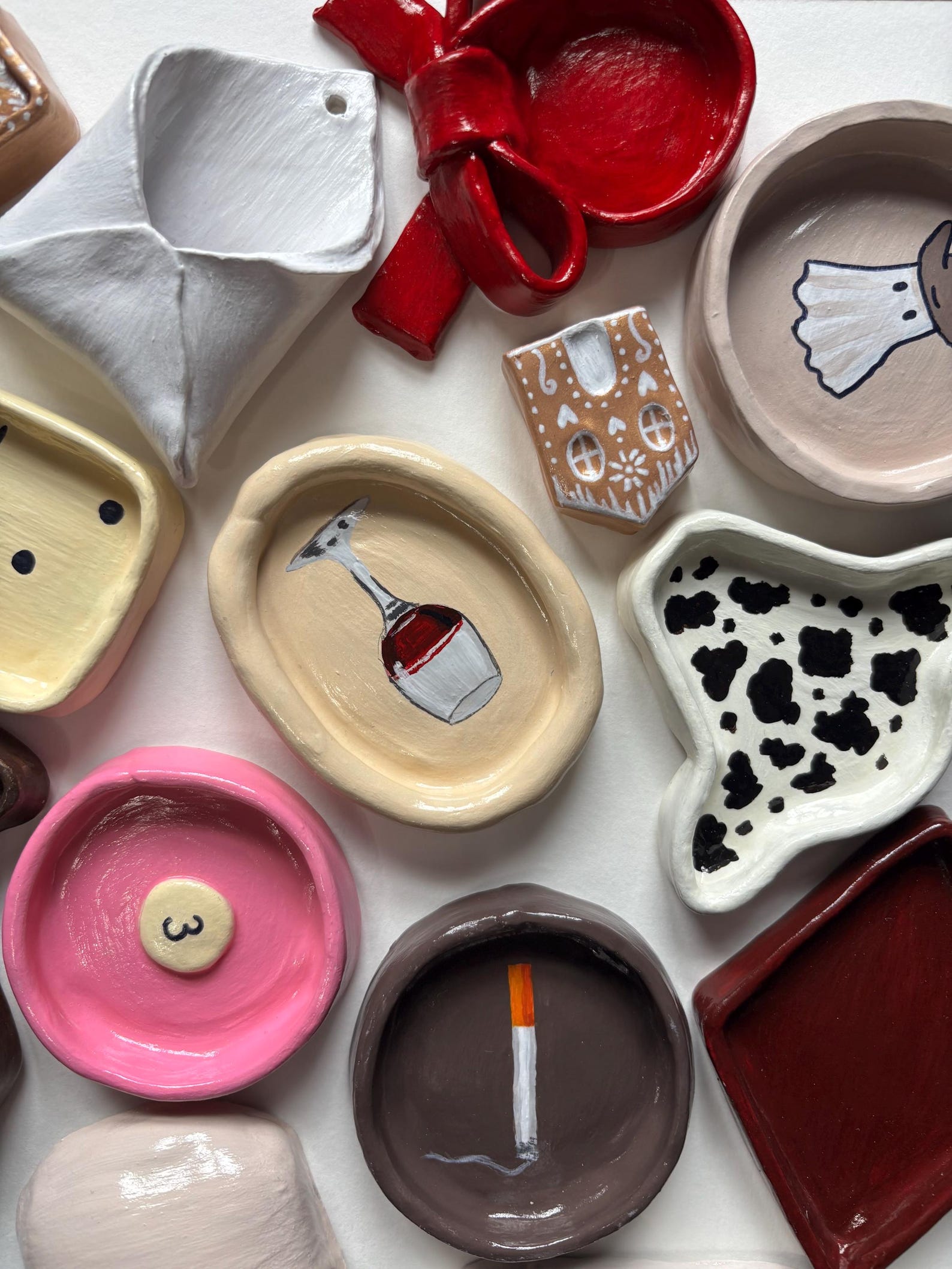 Handmade Clay Trinket Dish: Custom Painted Jewelry Holder - Etsy
