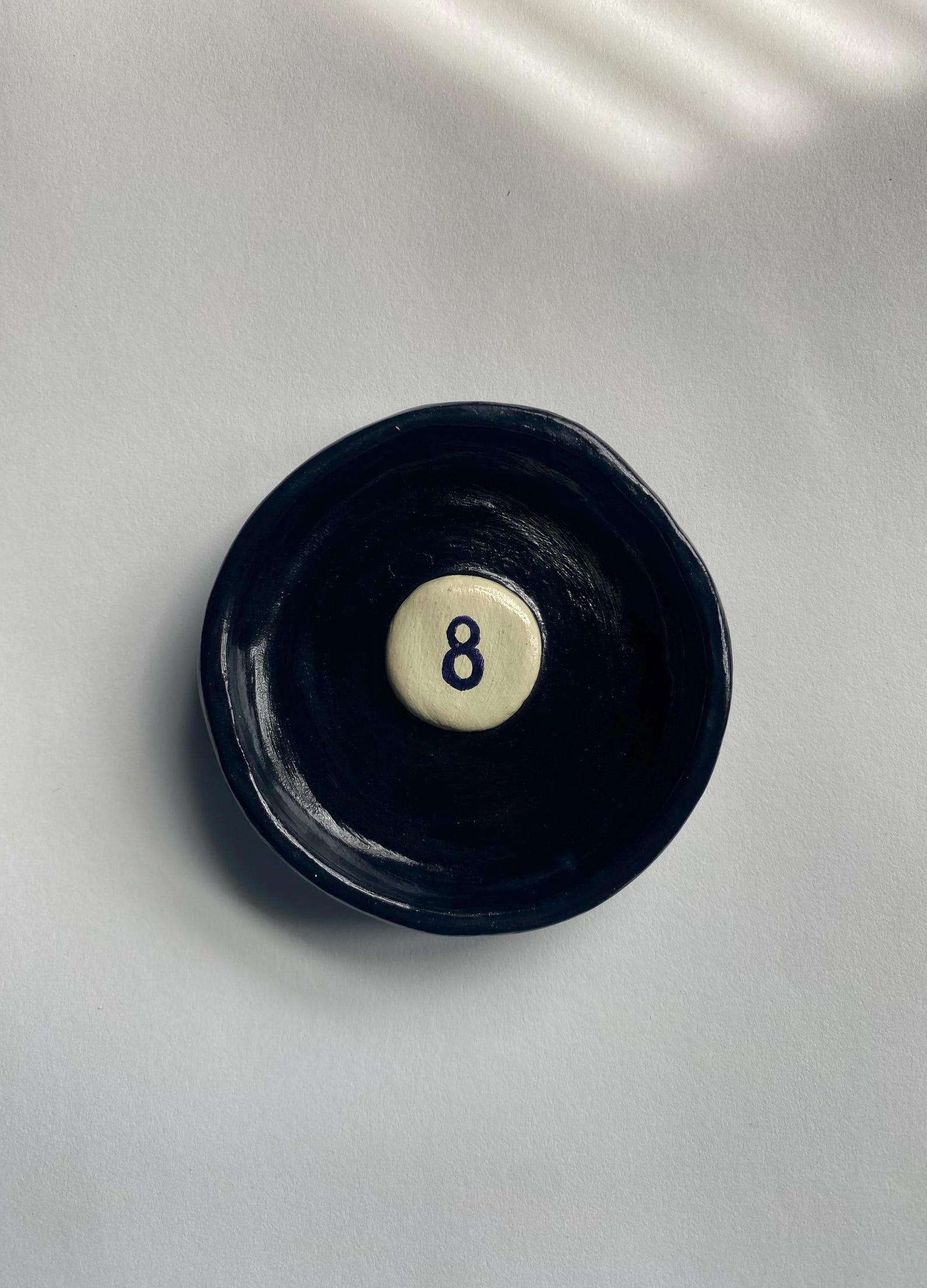 Handmade 8 Ball Trinket Dish: Air Dry Clay Jewelry Holder - Etsy