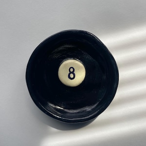 Handmade 8 Ball Trinket Dish: Air Dry Clay Jewelry Holder - Etsy