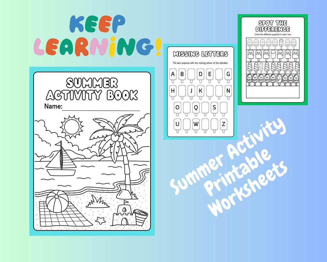 Summer Activity Printable Worksheets for Kids | Fun Learning Pack ...