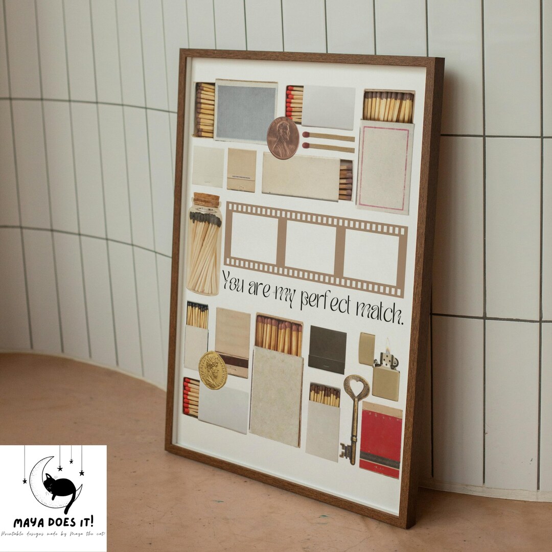 Printable Matchbox Wall Art - Retro Match Collection - "you Are My ...