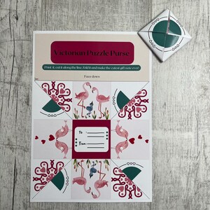 Vintage Love Note Victorian Puzzle Purse | Printable Gift Note ...