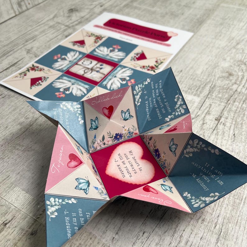 Vintage Love Note Victorian Puzzle Purse | Printable Gift Note ...