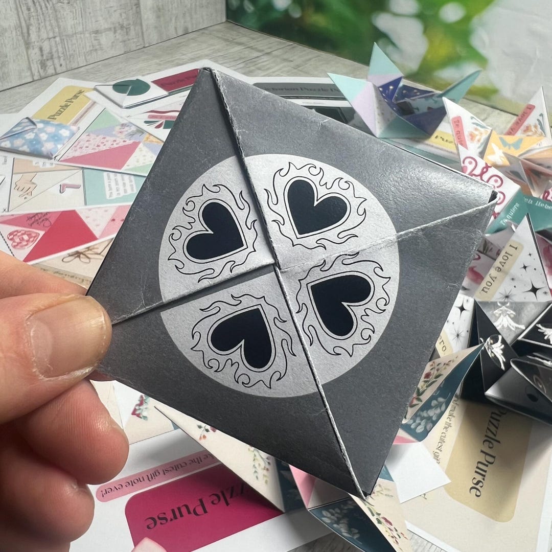 Gothic Victorian Puzzle Purse Printable | Dark Romantic Gift | Unique ...