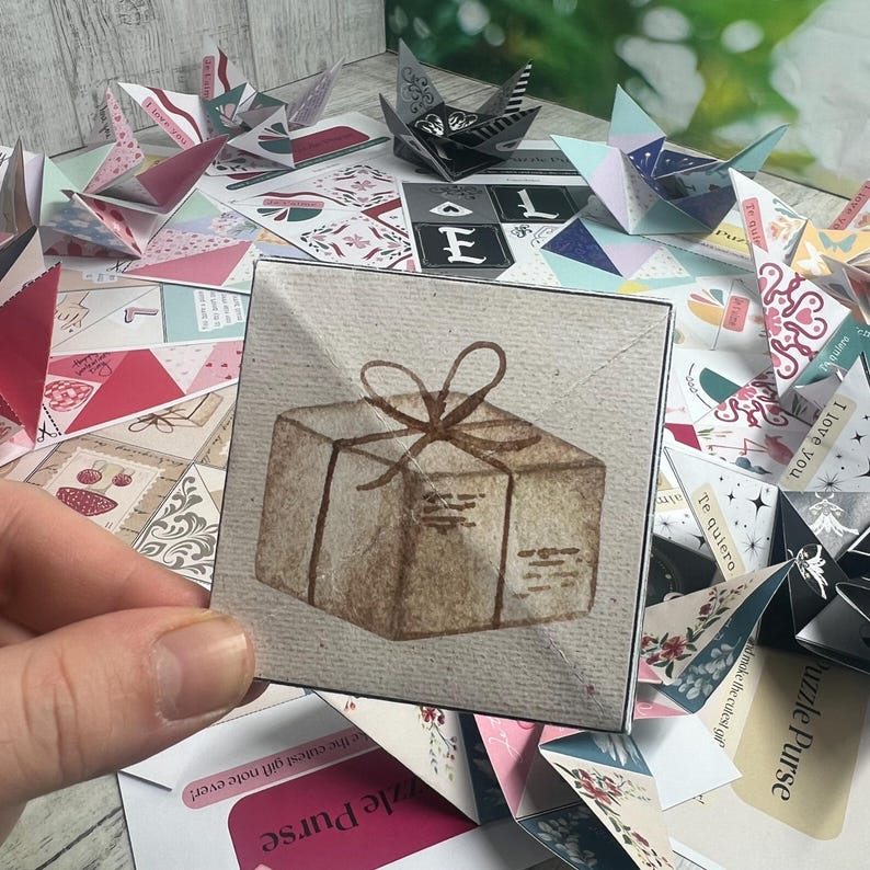 Vintage Love Note Victorian Puzzle Purse | Printable Gift Note ...