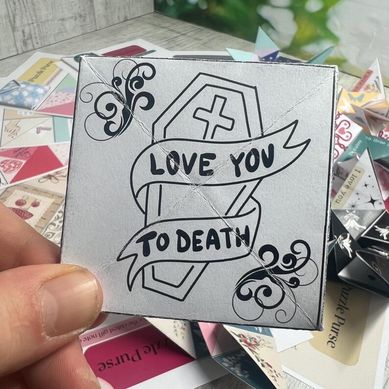 Gothic Victorian Puzzle Purse Printable | Dark Romantic Gift | Unique ...