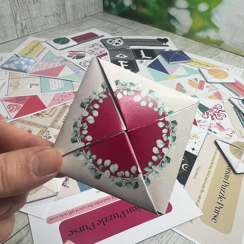 Vintage Love Note Victorian Puzzle Purse | Printable Gift Note ...