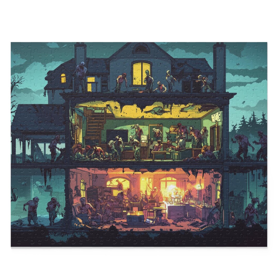 Adult Puzzle Zombie-infested Mansion Jigsaw Puzzle Game 120, 252, 500 ...