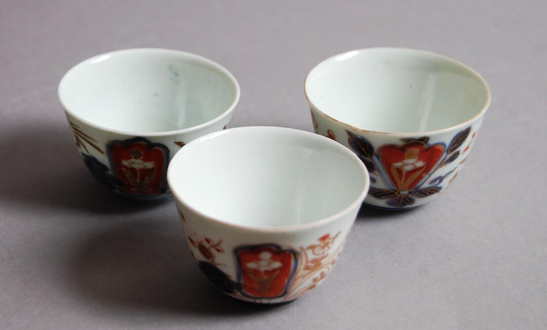 3x Japanese Ko-imari Porcelain Cups From Edo Period, 1700-1720 - Etsy
