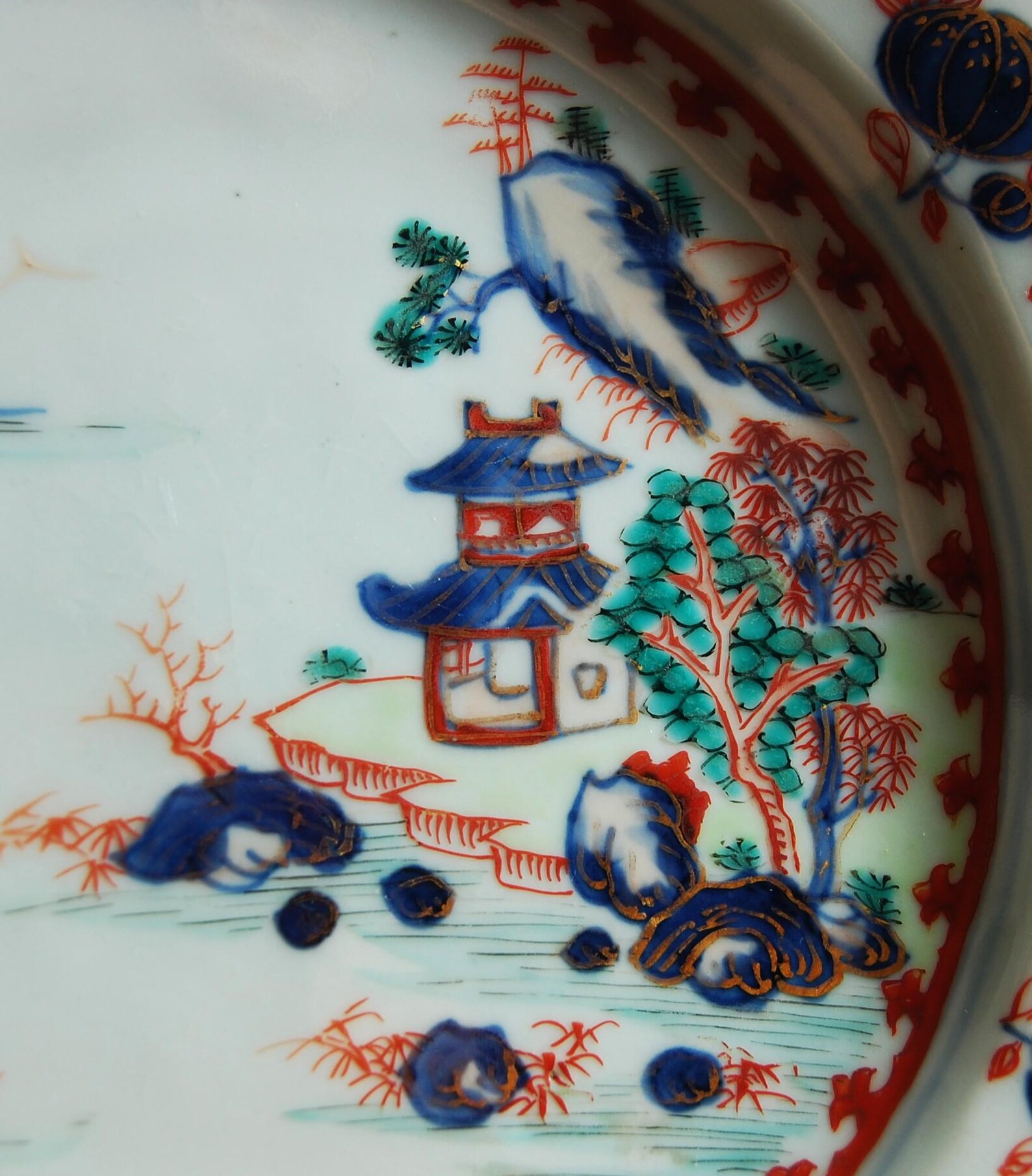 2x Chinese Nanking Polychrome Porcelain Plate From 1750s, Qianlong ...