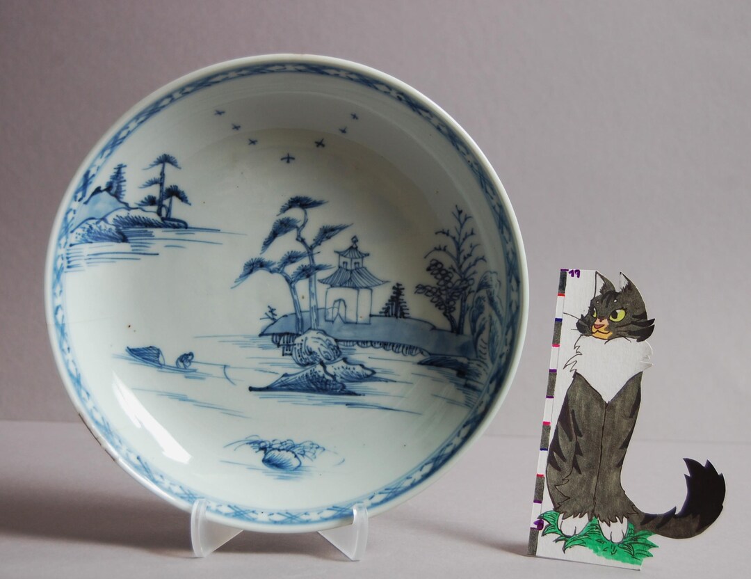 Chinese Nanking Blue and White Porcelain Saucer, 1750s Qianlong Period ...