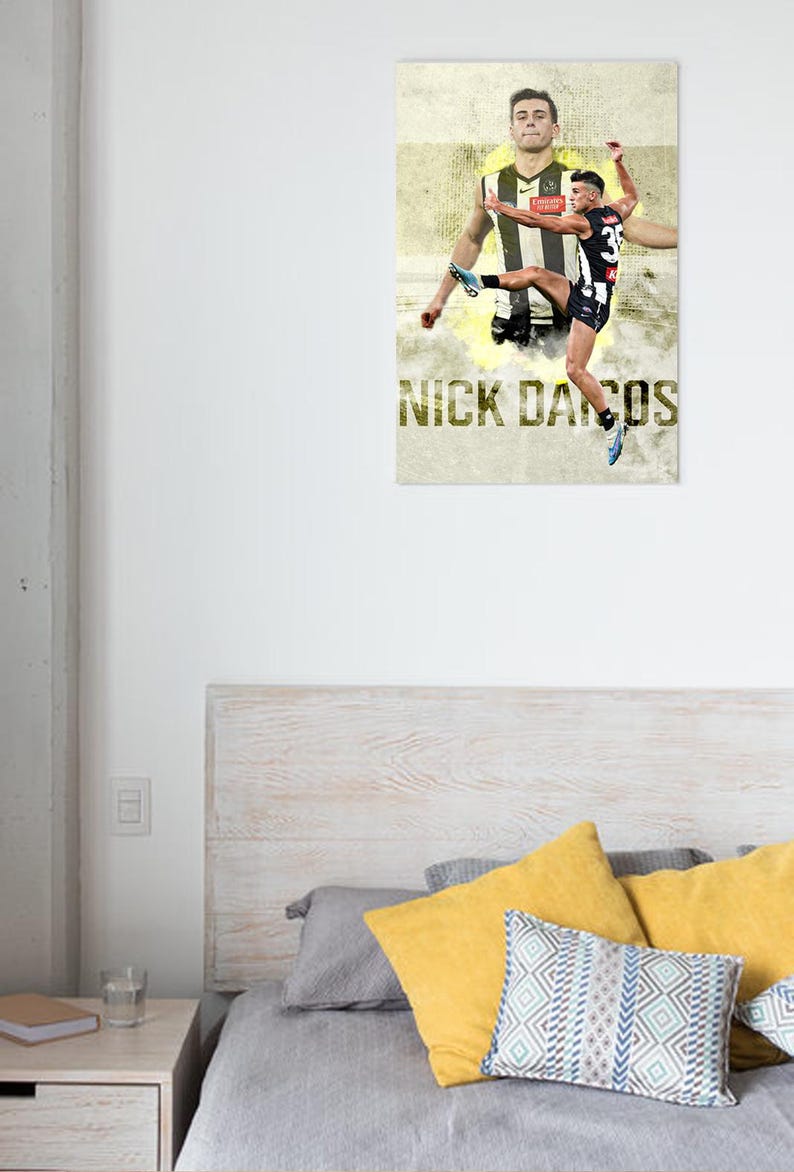 Nick Daicos Collingwood Poster Gift Room Decor Football Art A3 Print ...