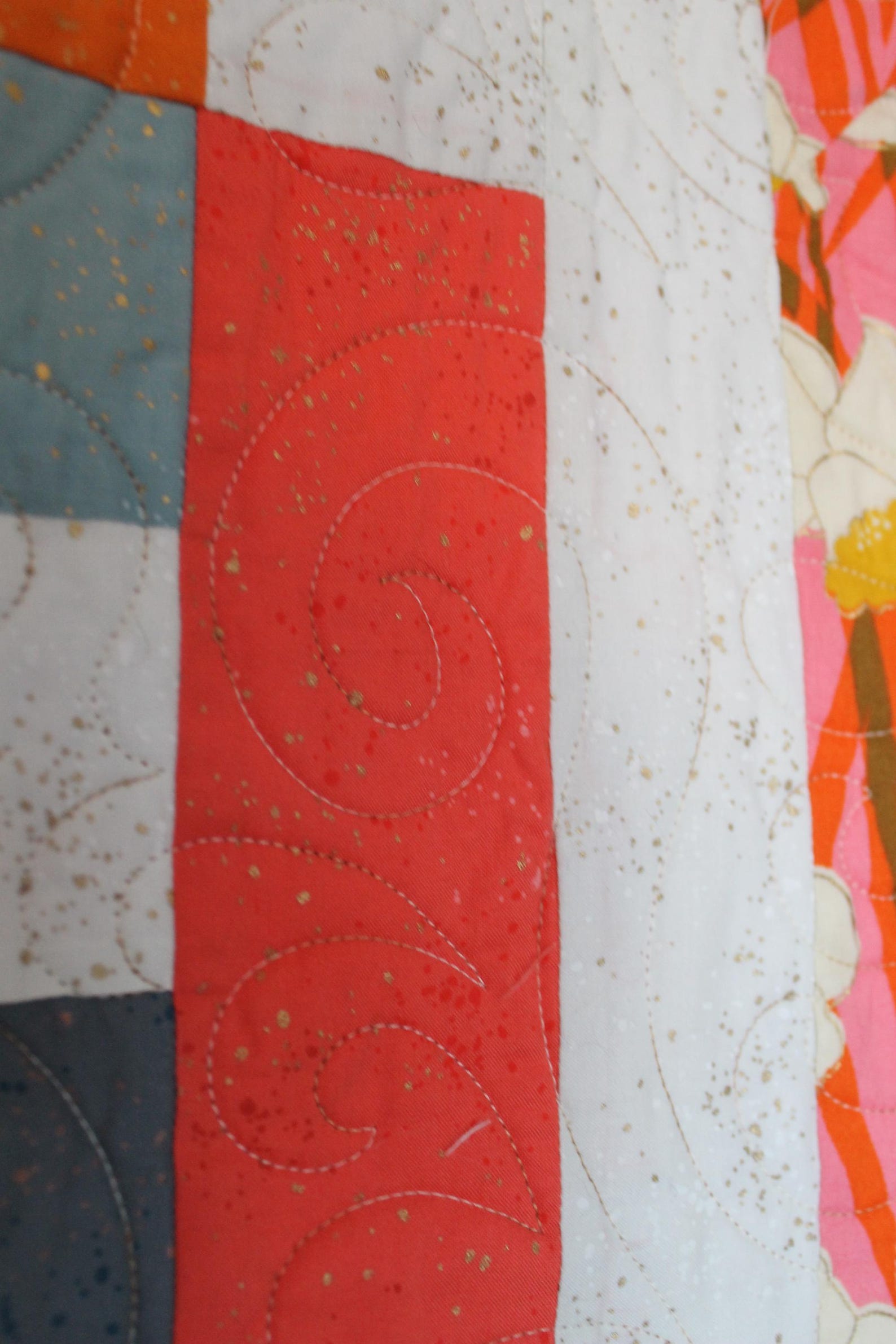 Ruby Star Soft Metallic Scrappy Modern Handmade Quilt - Etsy