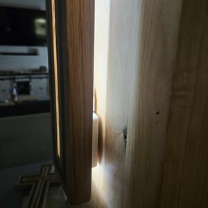 Backlit Layered Hardwood Cross | Rechargeable Lighted Wall Cross ...