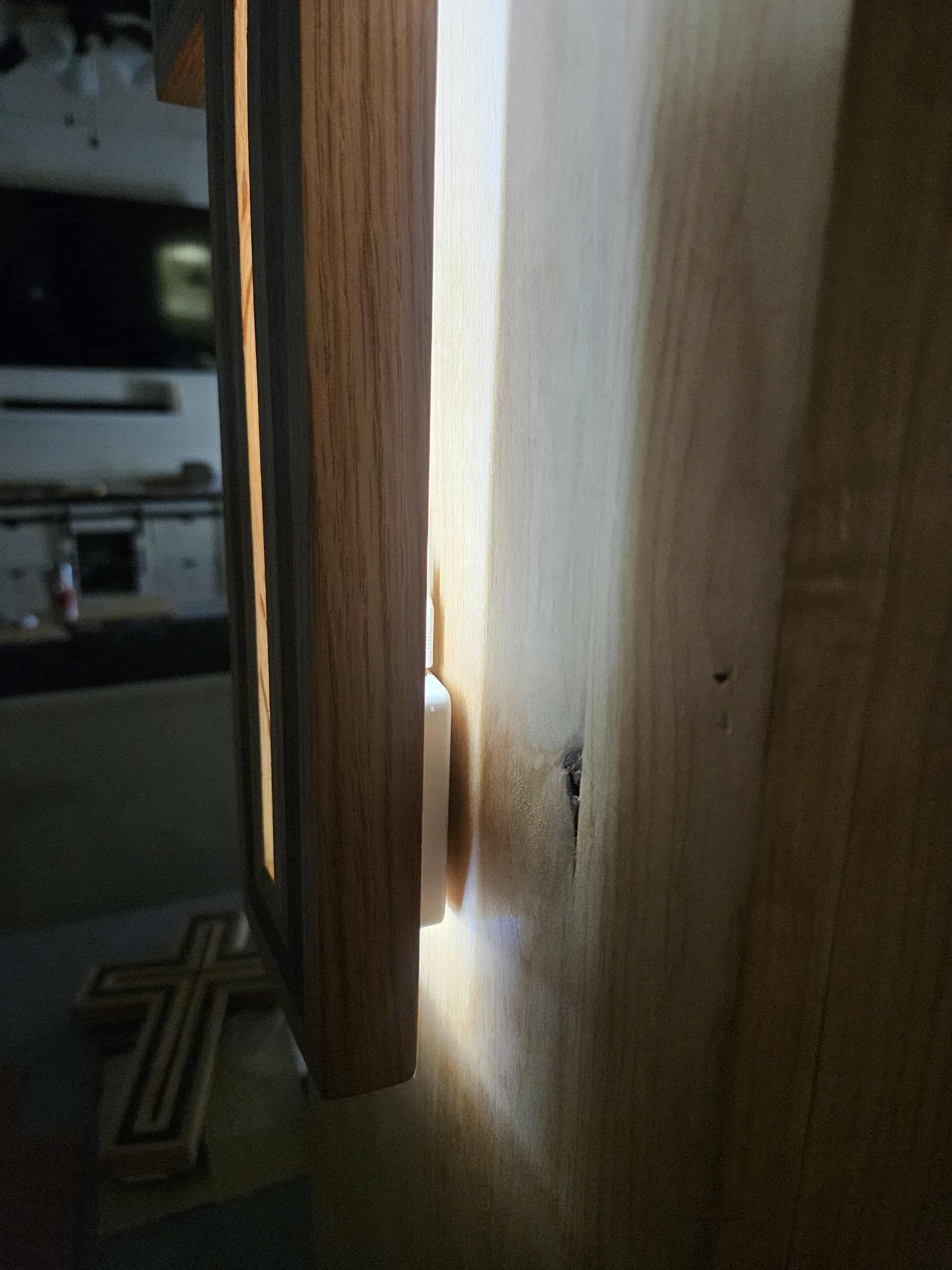 Backlit Layered Hardwood Cross | Rechargeable Lighted Wall Cross ...