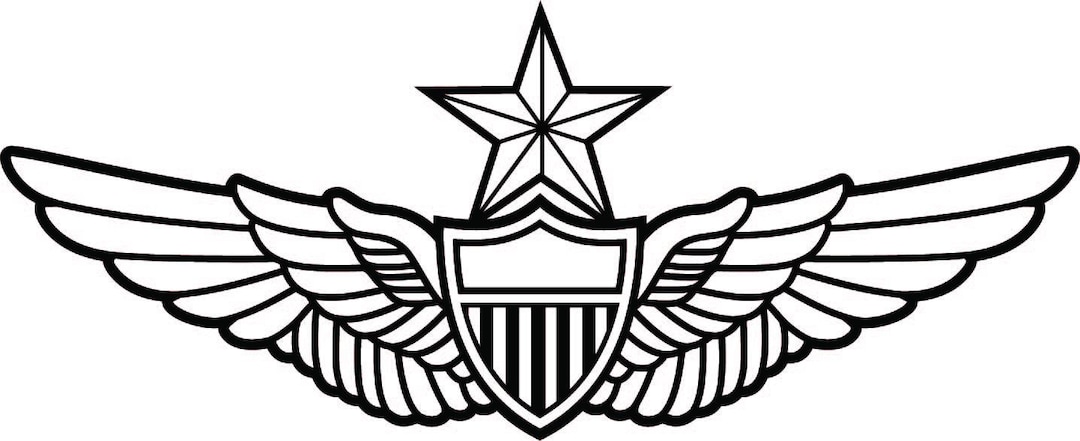 Army Senior Aviator Badge Vector File, Laser Cut (svg, Eps, Dxf, Jpeg ...