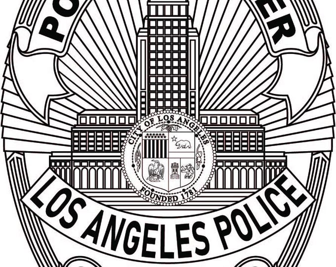 Los Angeles Police Department (LAPD) Badge Sticker - Etsy