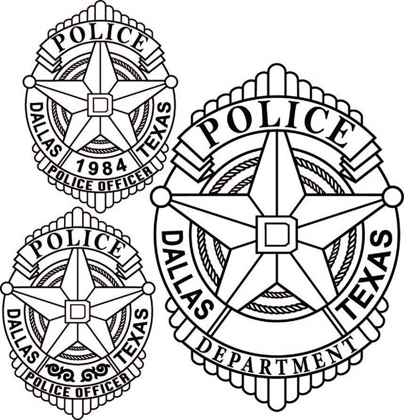 Dallas Police Badge Vector File: Laser Engraving, Cut Ready - Etsy