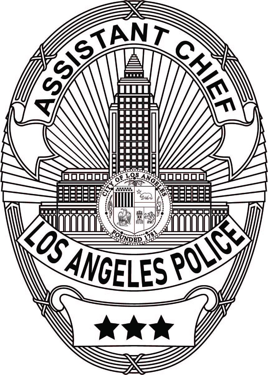 LAPD Assistant Chief Badge, Laser Engraving File (eps, Svg, Dxf, Jpeg ...