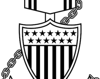 Coast Guard Recruiting Badge Patch Vector File, Black White, Svg ...