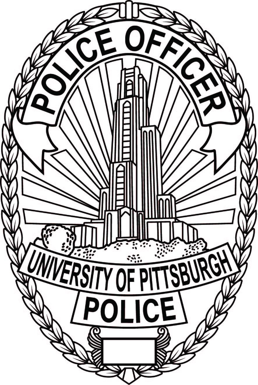 Pittsburg State University Police Badge Vector File (laser Cut File) - Etsy