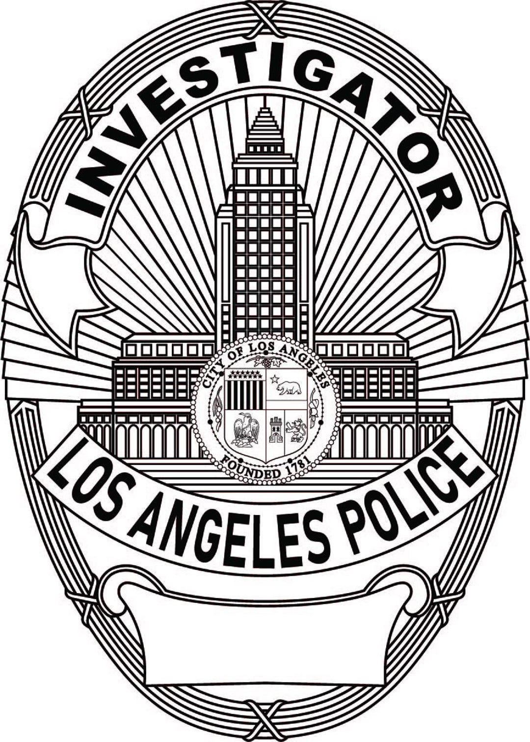LAPD Investigator Badge Vector File: Laser Engraving, CNC, Cricut - Etsy