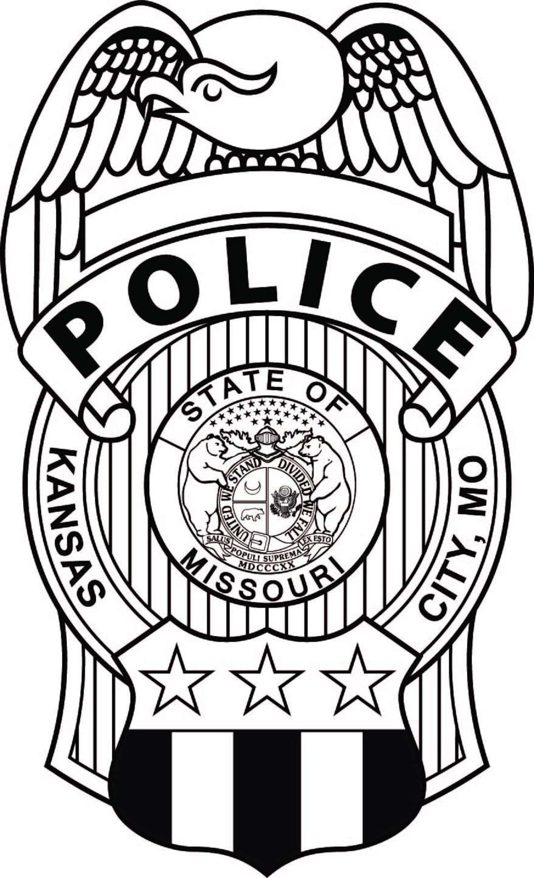 Kansas City Missouri Police Badge Vector File (eps, Svg, Dxf, Jpeg, Png ...