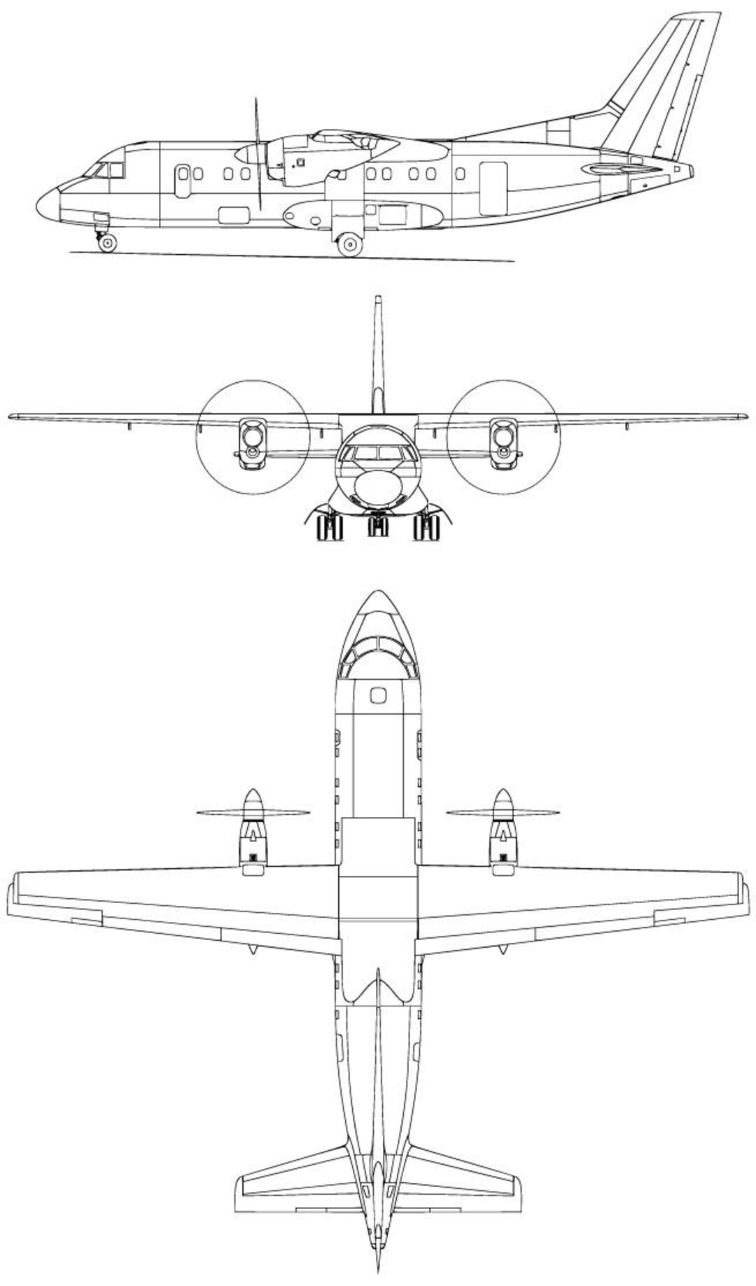 Antonov AN 140, Vector File, Outline, Laser Cut File, Engraving, Line ...