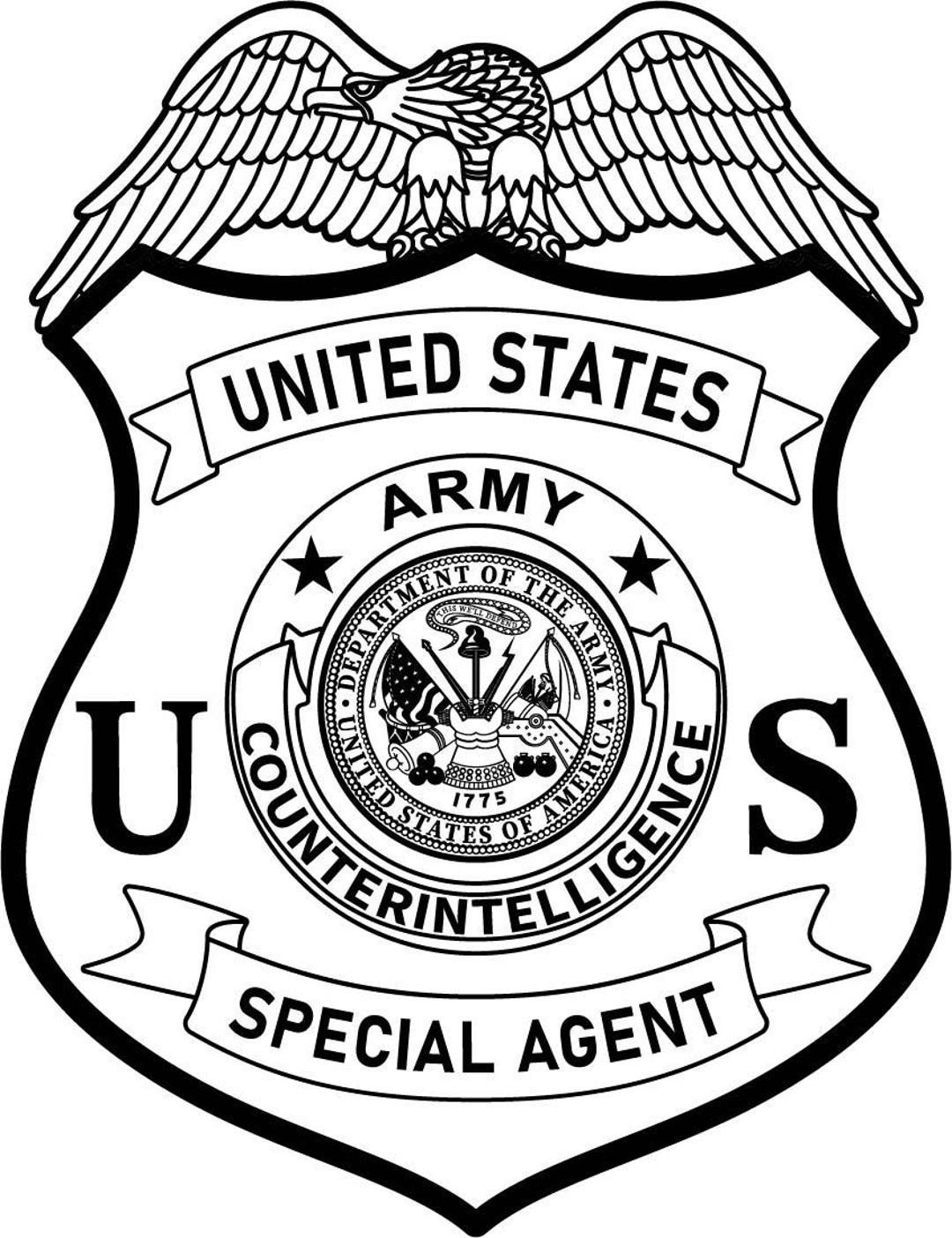 US Army CI Badge Vector File, Army Counter Intelligence Badges: Laser ...